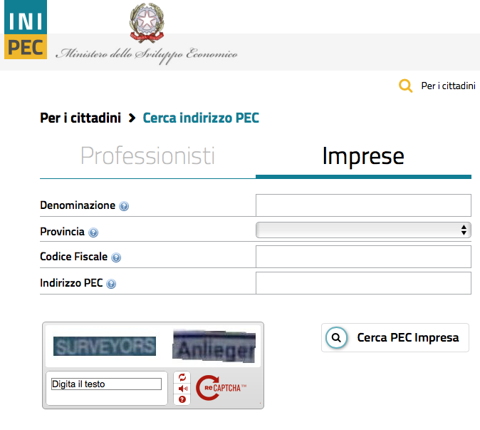 Come trovare qualsiasi indirizzo PEC (Posta Elettronica Certificata ...